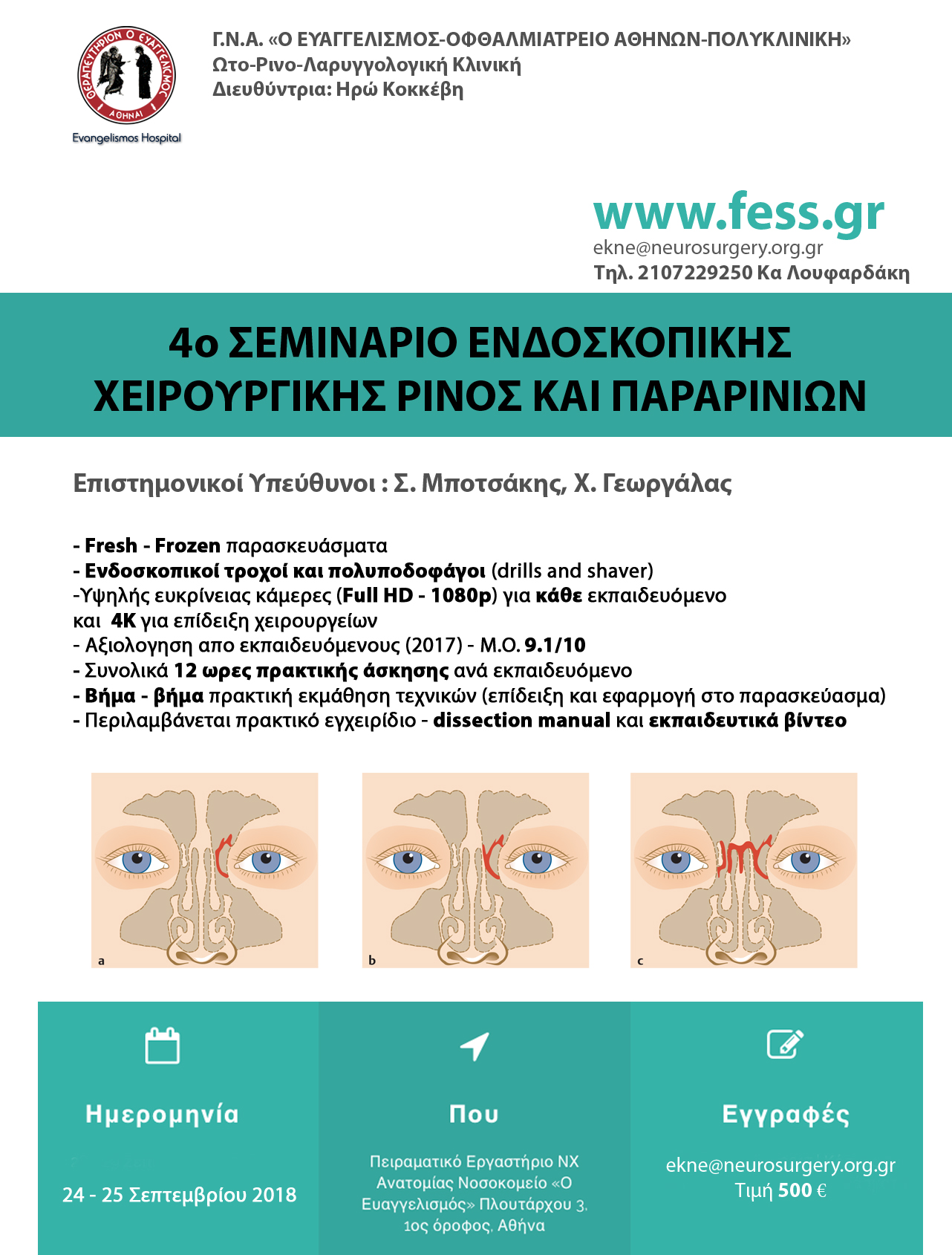 σεμιναριο – 11ο Σεμινάριο Ενδοσκοπικής Χειρουργικής Παραρρινίων